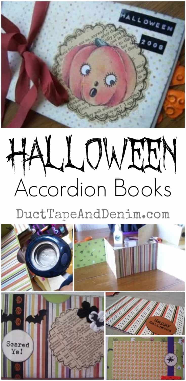 Halloween Accordion Books | Fall Paper Crafts with Scrapbook Papers