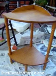 How to Turn a $5.00 Corner Table into Something Useful