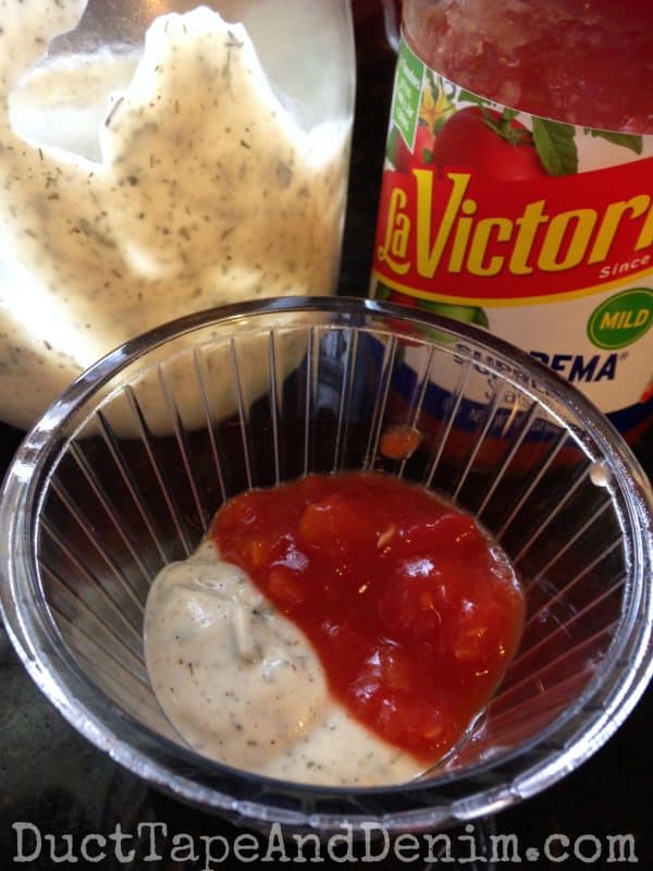 Salsa Ranch Dressing and Leftover Fajita Salad Recipe