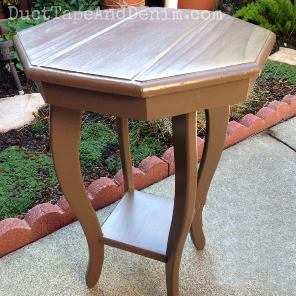 The Easiest Garage Sale Octagon Table Makeover Ever