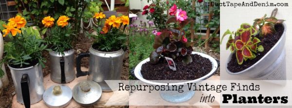 Repurposing Vintage Items as Planters