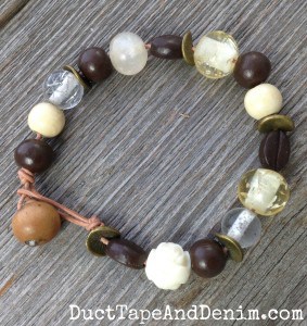 Beaded Leather Bracelet Tutorial DIY