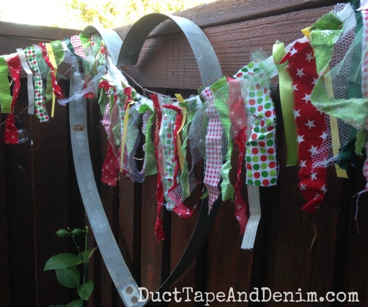 Scrap Fabric Christmas Garland