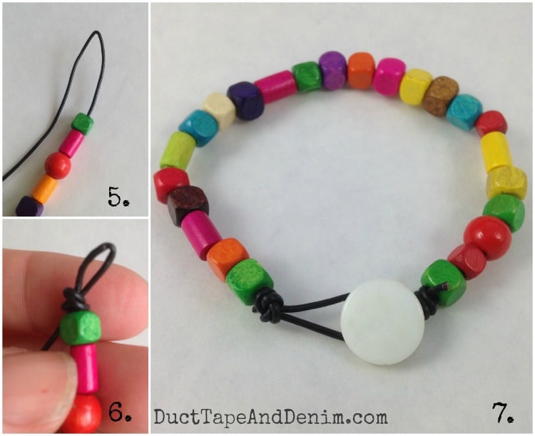 Beaded Leather Bracelet Tutorial DIY