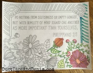 FREE Scripture Coloring Pages, Philippians 2:3