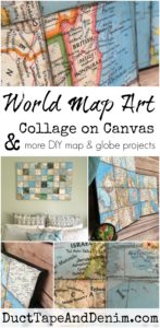 How to Make a World Map Art Collage on Canvas