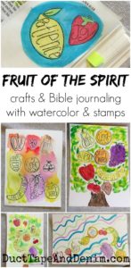 Fruit of the Spirit Craft, Watercolor Bible Verse Card, Galatians 5:22-23