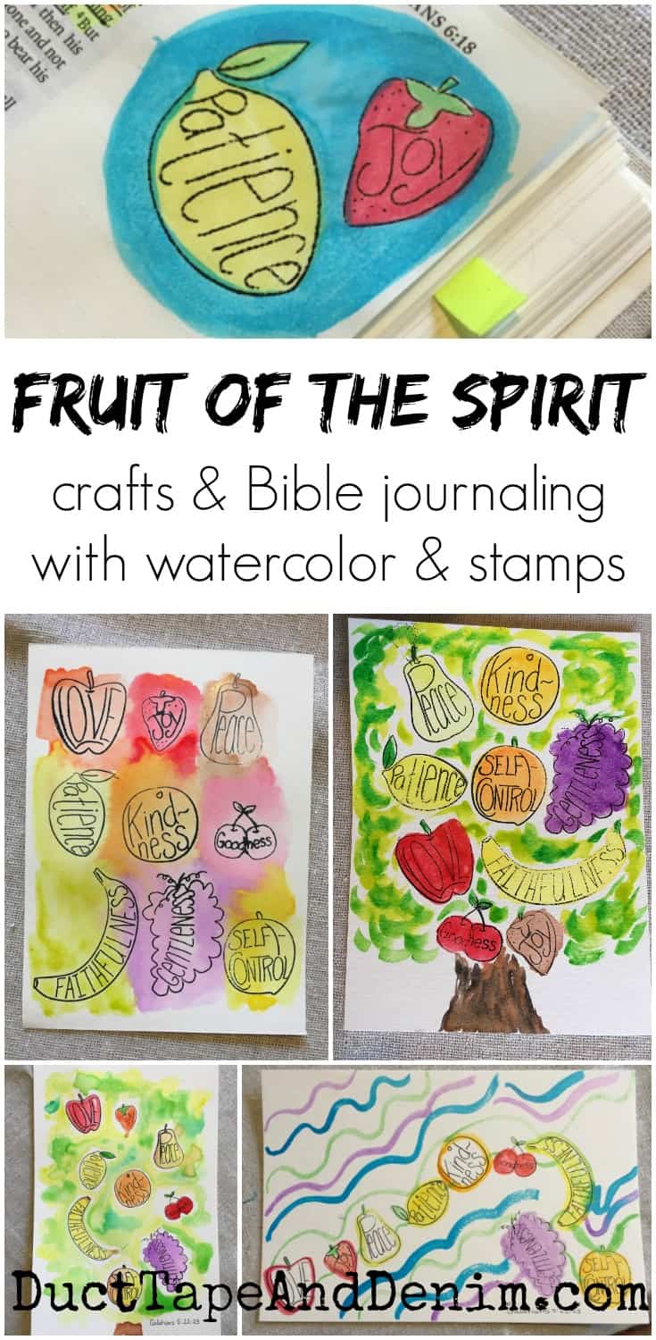 Fruit of the Spirit Craft, Watercolor Bible Verse Card, Galatians 5:22-23