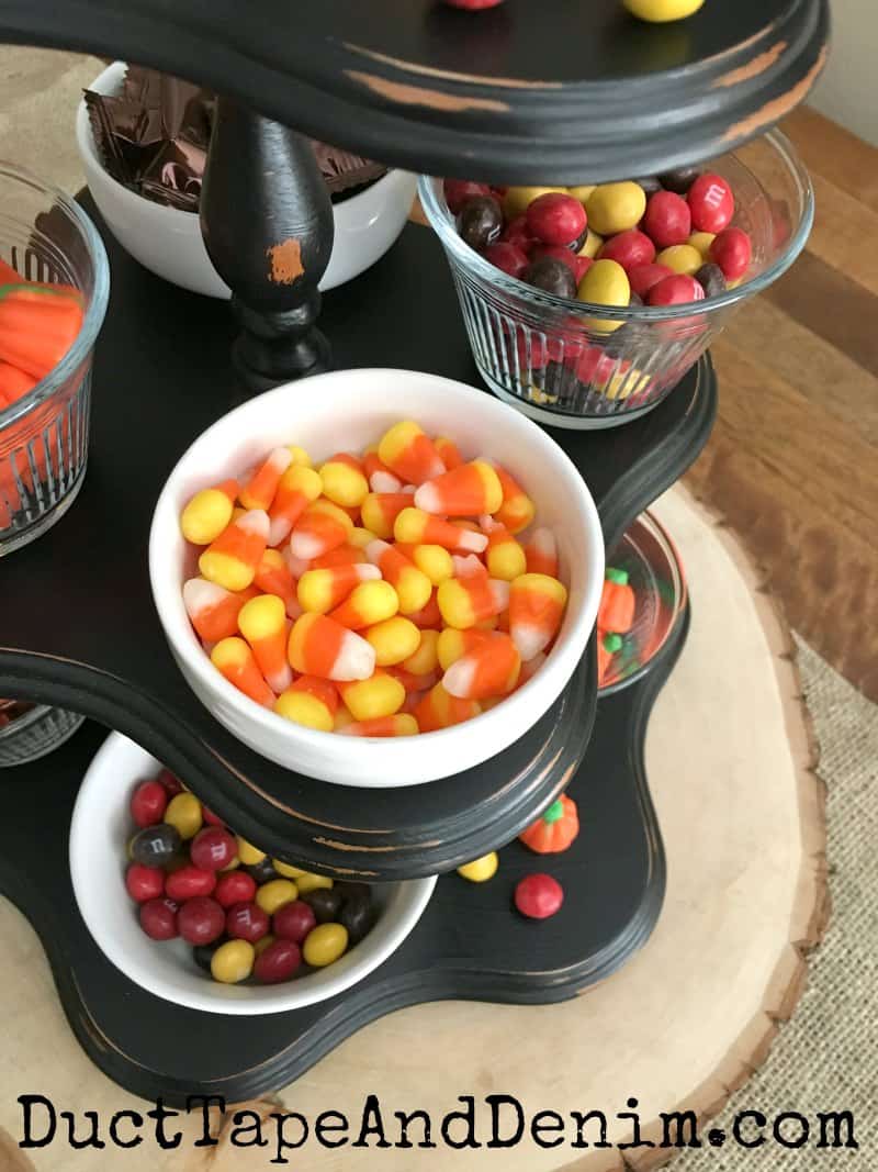 Upcycled 3 Tier Cupcake Stand: Fall Trash to Treasure Blog Hop