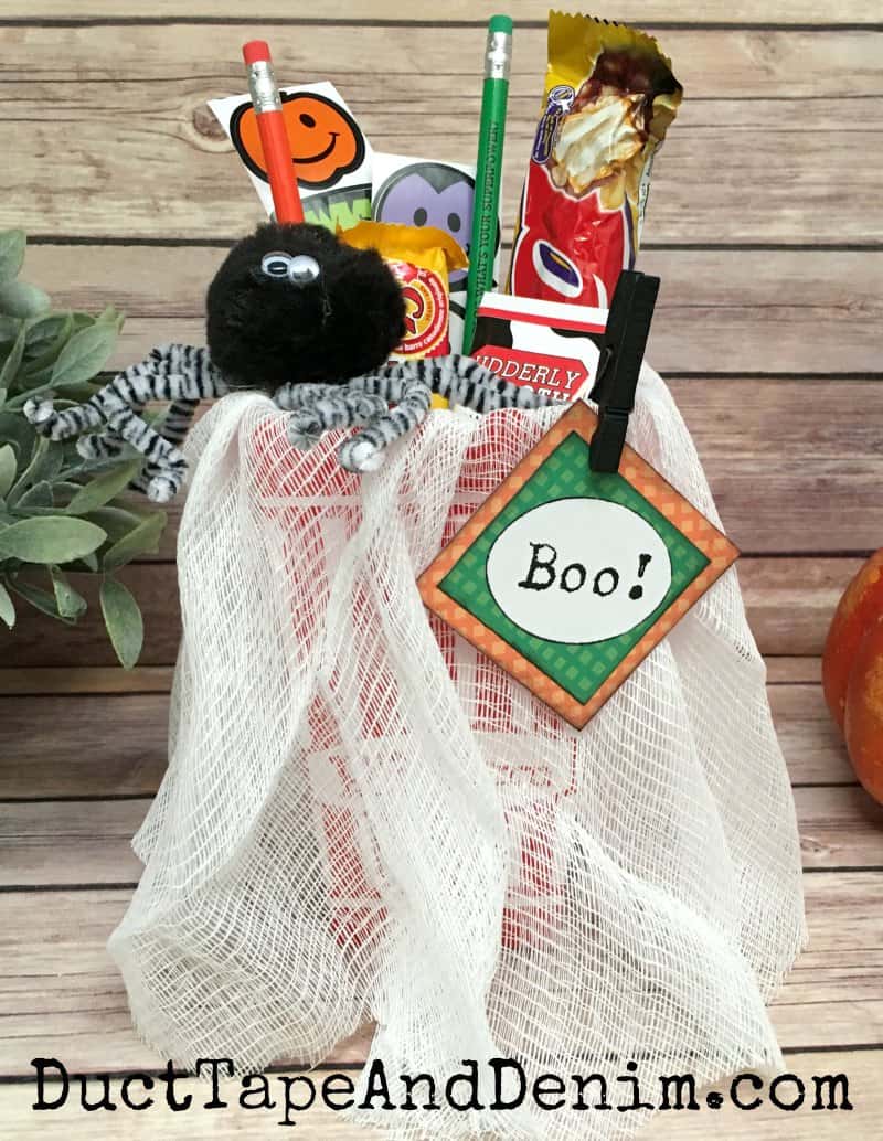 Halloween Boo Basket with Popcorn Box #popcornboxparty2016
