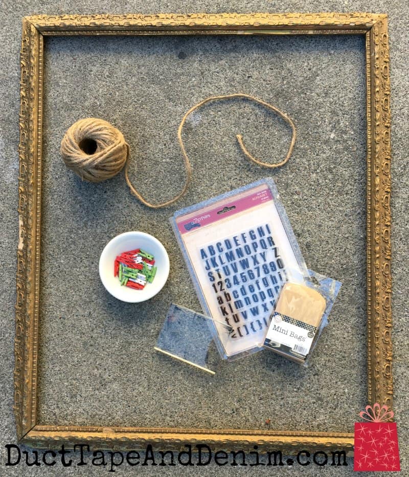 Frame Advent Calendar | DIY Vintage Frame Christmas Decor
