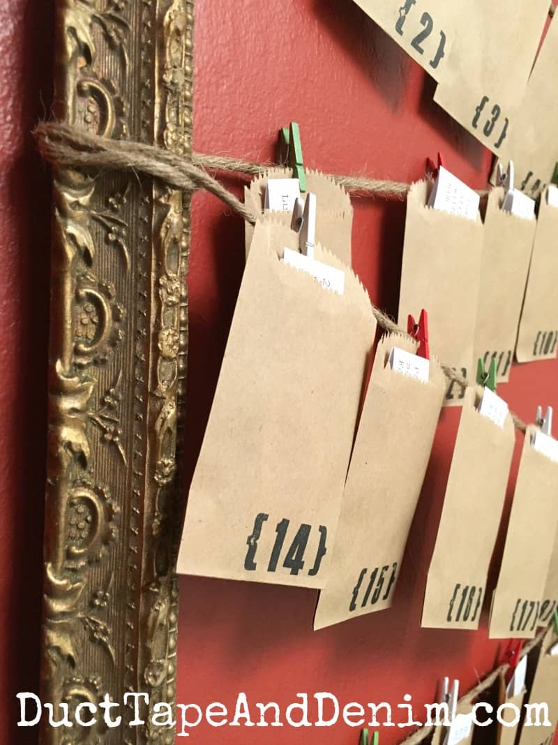 Frame Advent Calendar | DIY Vintage Frame Christmas Decor