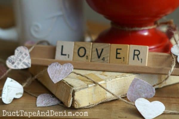 Valentine Scrabble Tiles, Pink & Red Interactive Kitchen Table Centerpiece