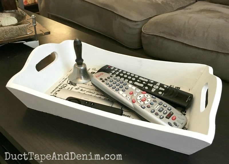 My DIY Remote Control Tray an Easy & Useful Thrift Store Makeover