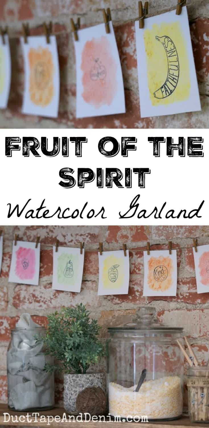How to Make a Fruit of the Spirit Garland with Stamps & Watercolors