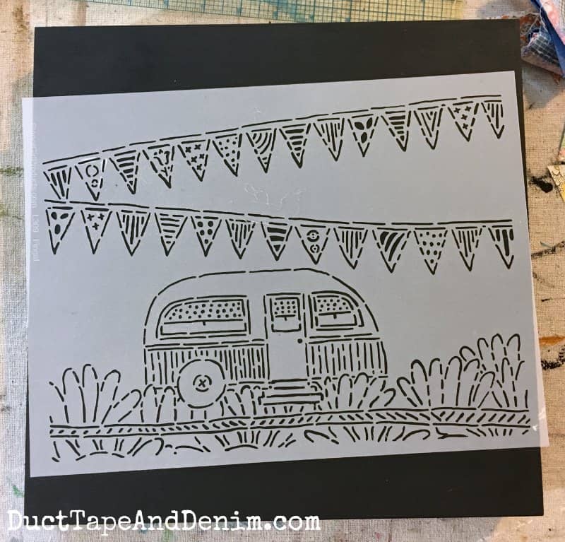 Easy DIY Vintage Camper Trailer Signs, Chalkboard Style Stencil Sign