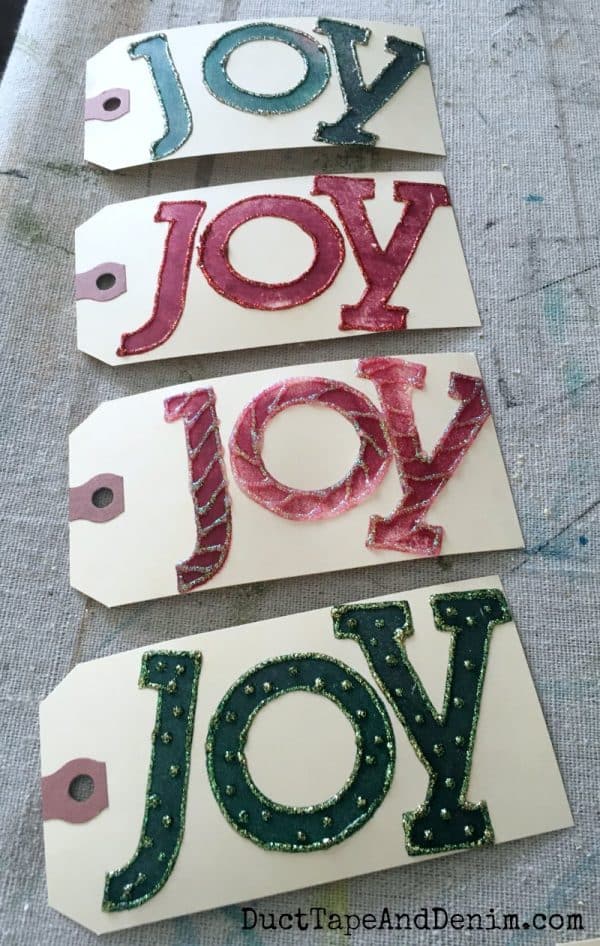 How to Make Easy Hand-Stamped JOY Holiday Gift Tags