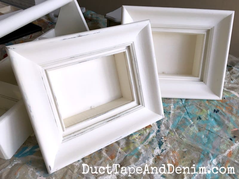 How to Paint Shadow Box Frames to Display Vintage Collections