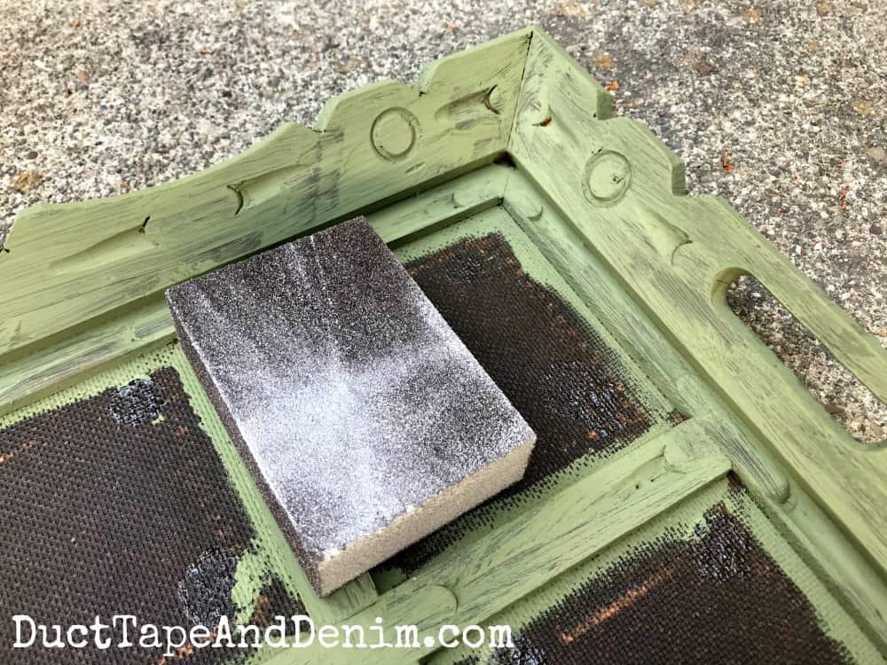 How to Paint an Old Wooden Tray with Tiles