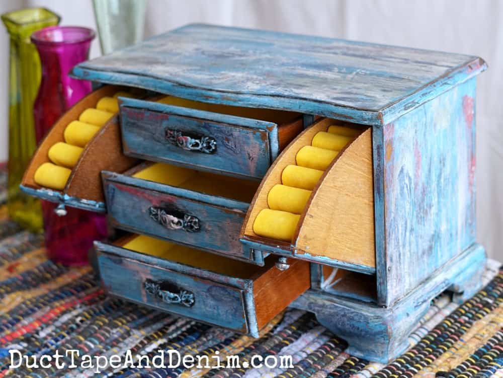 How to do a Boho Chic Paint Finish on a Jewelry Box