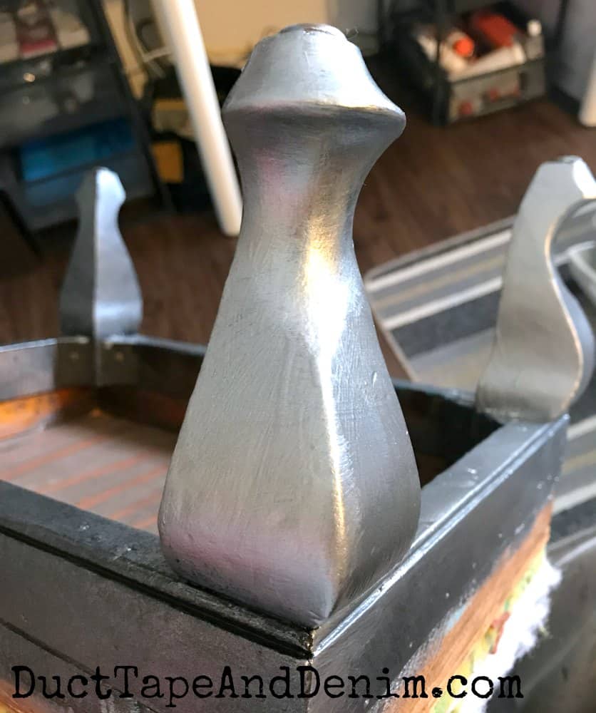 How to Recreate a Faux Metal Paint Finish & a Denim Footstool {VIDEO}