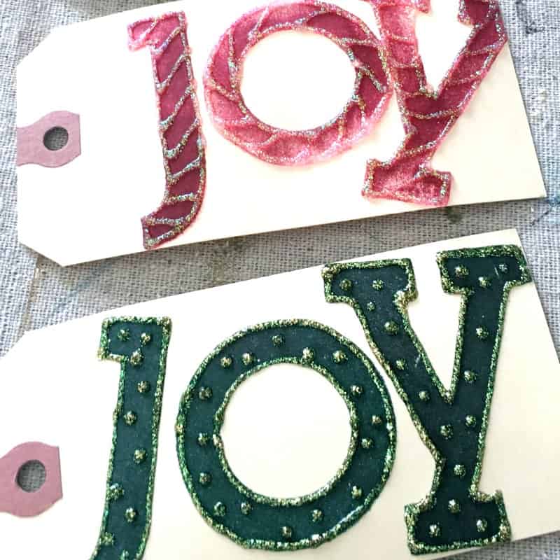 How to Make Easy Hand-Stamped JOY Holiday Gift Tags