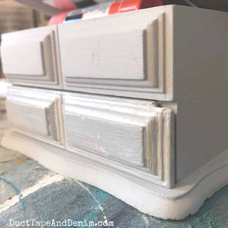 How to Make a Gray Paint Pour Jewelry Box - Duct Tape and Denim