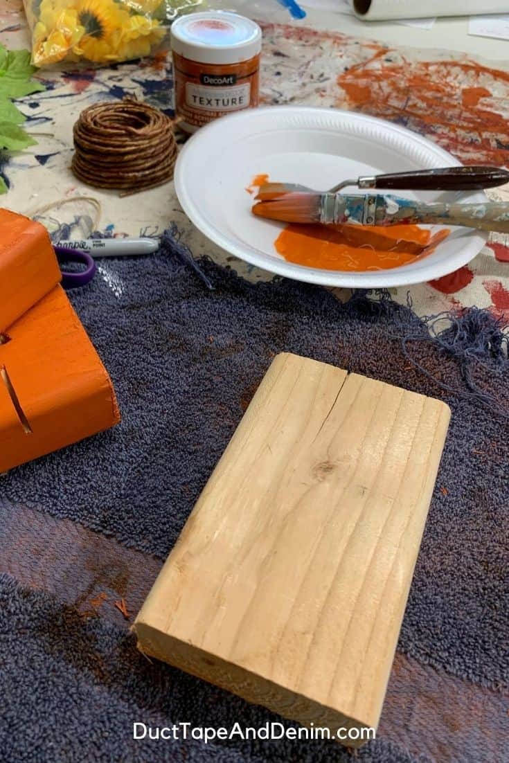 The Easiest Way to Make Cute 2x4 Pumpkins for Fall