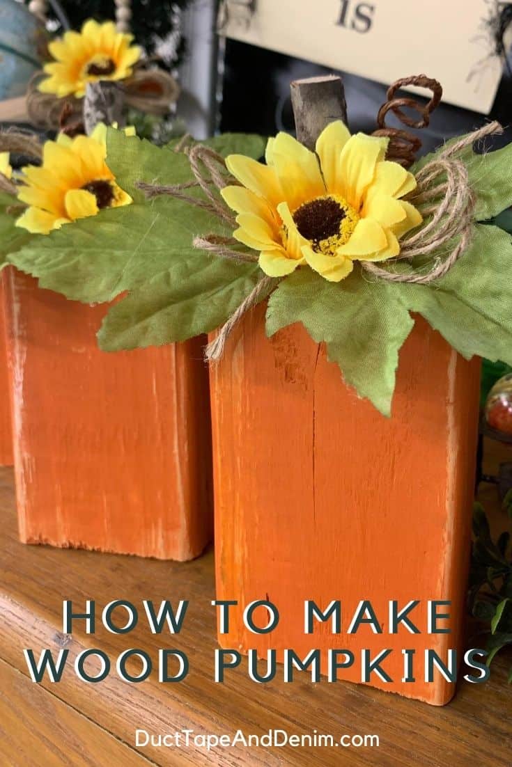 The Easiest Way to Make Cute 2x4 Pumpkins for Fall