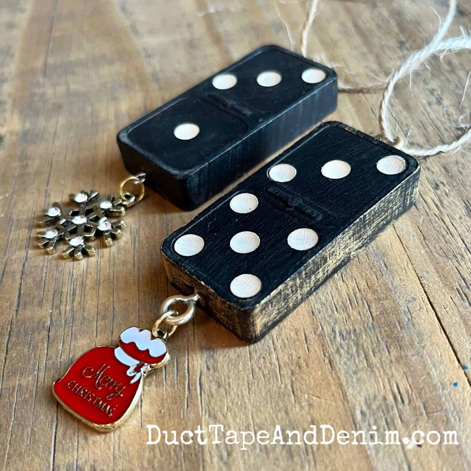 5 Easy Ways to Make DIY Vintage Domino Christmas Ornaments